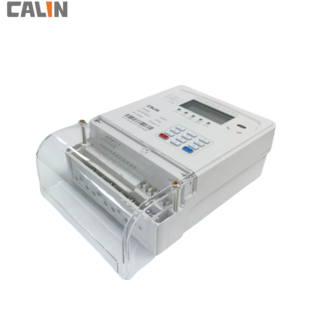 Layar LCD IEC 62053 Tiga Fase Meter Listrik Bekerja Rentang Tegangan Lebar