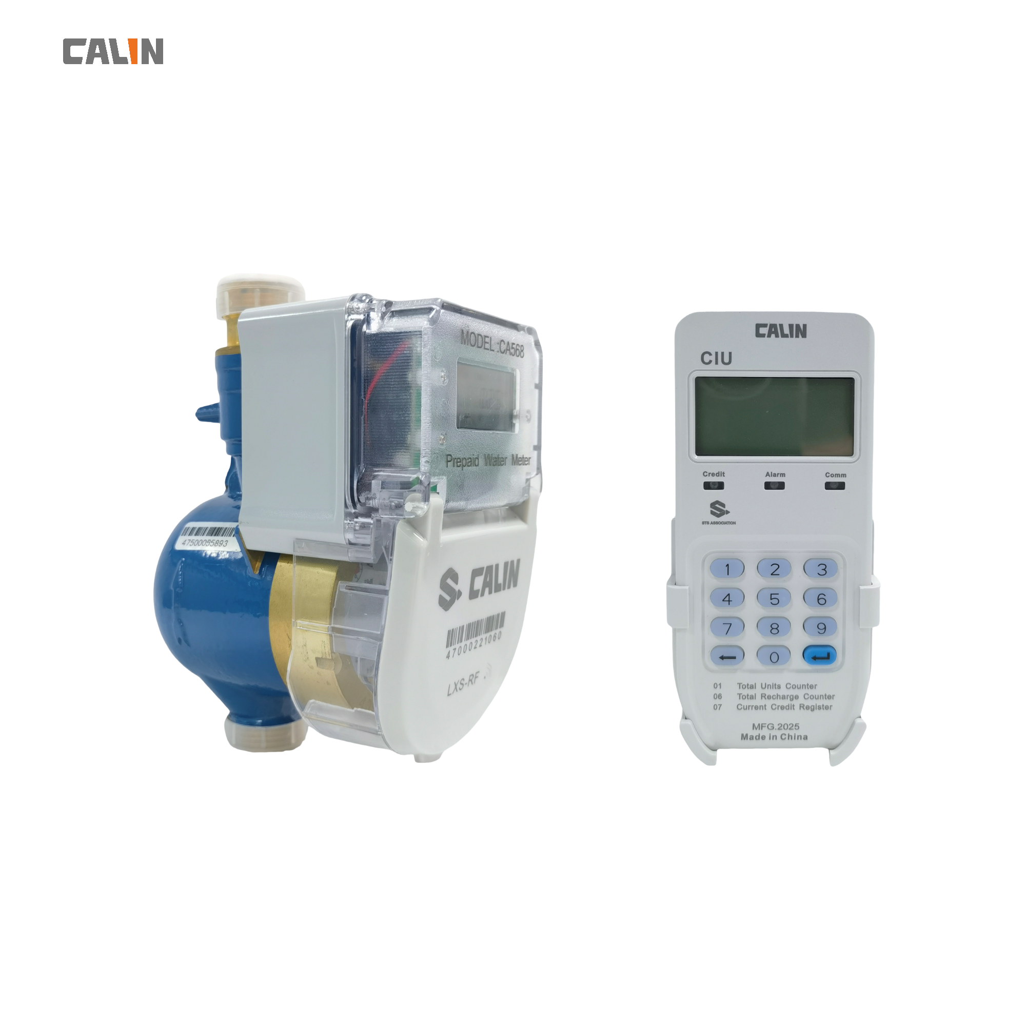 Kenya R160 LCD Kelas C LCD Meter Air Domestik Dengan Katup Bola Motor ...