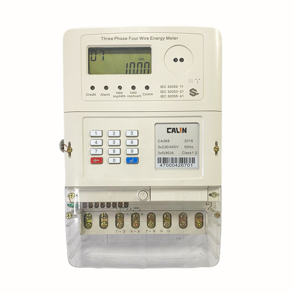 20 Digit Token IP54 3 Phase Energy Meter Three Phase Energy Meter